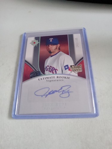 2006 JOSH RUPE ULTIMATE ROOKIE SIGNATURES AUTO CARD.RANGERS. 142/180 ...