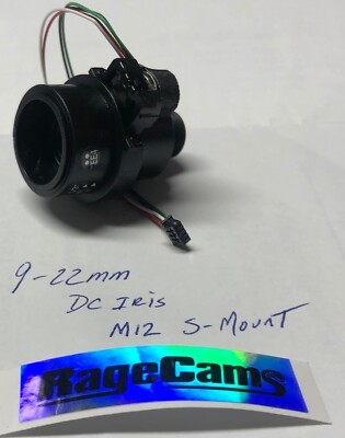 9-22MM DC AUTO IRIS ZOOM M12X05 BOARD/DOME BULLET CAMERA LENS KT&C S ...