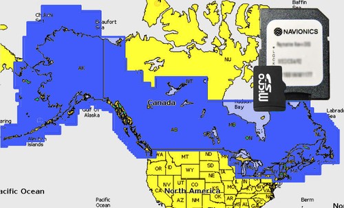 2026 Navionics+ Plus microSD+SD Chart Card Maps Canada & Alaska Lakes ...