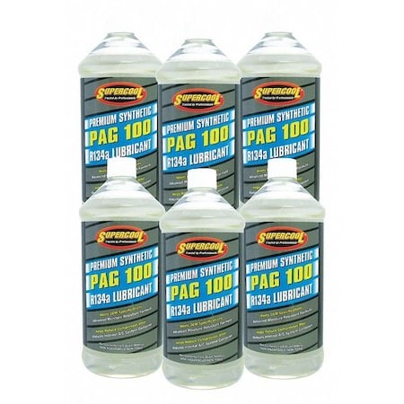 SUPERCOOL P100-32-6CP 32 oz. PAG Oil 6 PK, ISO Viscosity Grade: 100 | eBay