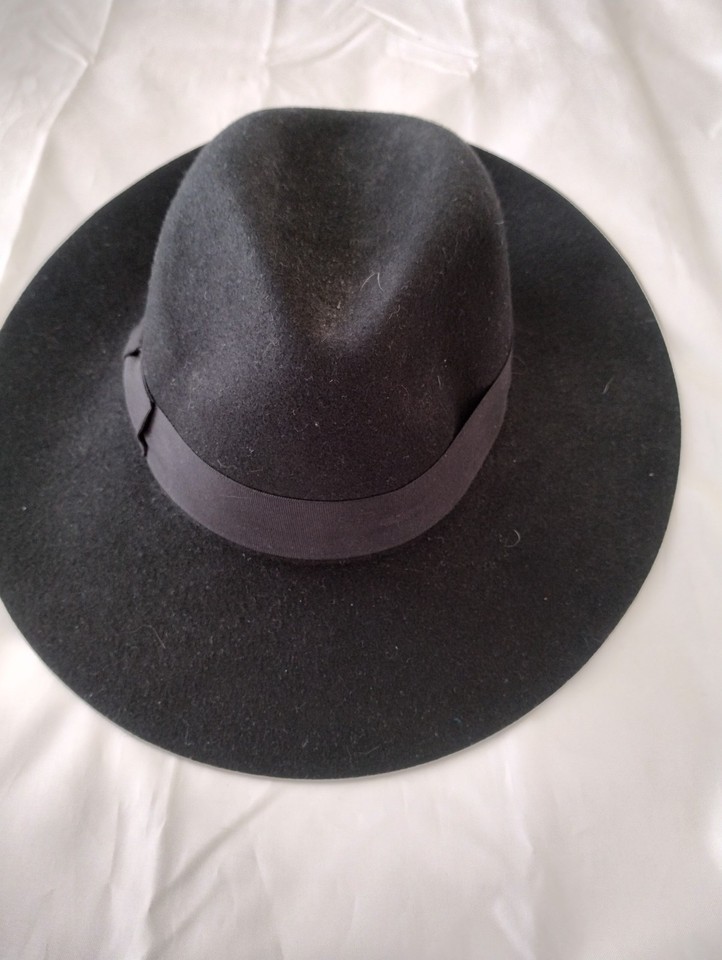 Failsworth Chester 100% Wool Black Trilby Fedora Hat Unisex | eBay UK