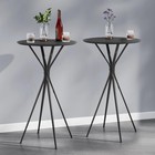 Bar Tables Set of 2, Round Cocktail High Top Pub Bistro Table for ...