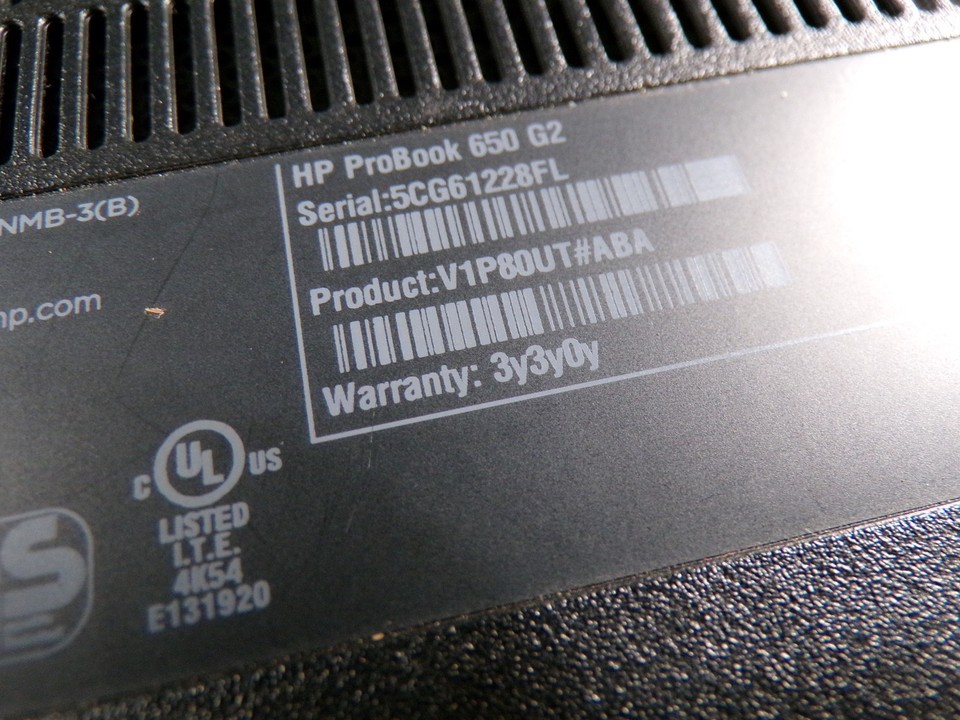 HP PROBOOK 650 G2 INTEL CORE i7-6600U 2.60GHZ 8GB RAM **BIOS L0CKED ...