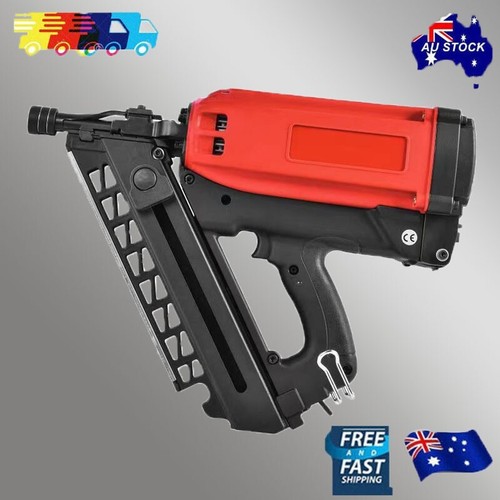 Cordless Framing Nailer 34 Degree Gas Nail Gun Nailer 2 Battery Charger ...