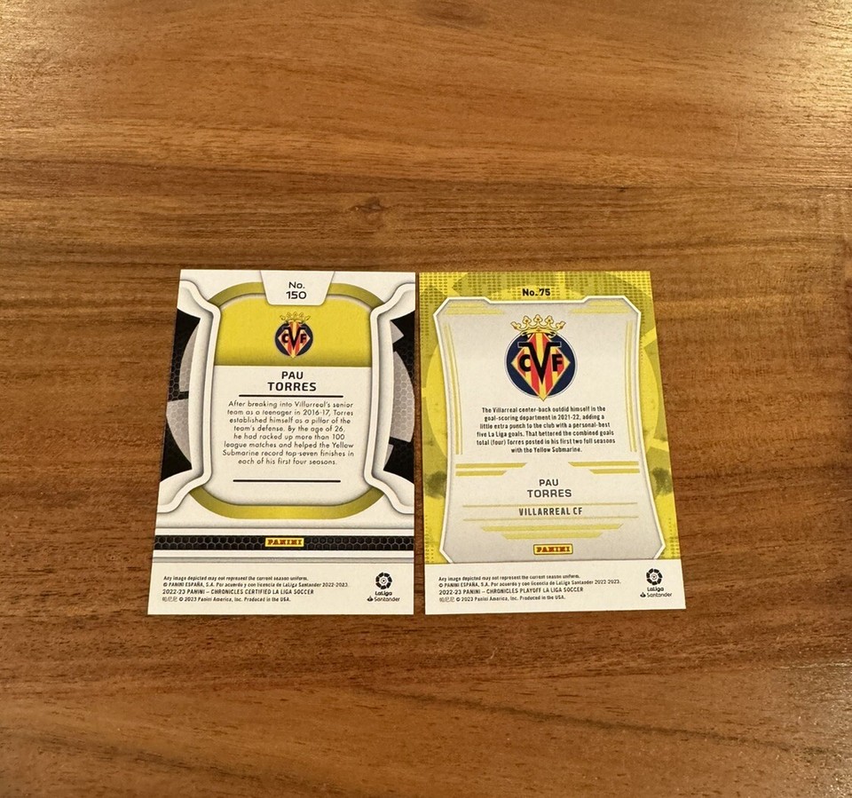 Pau Torres Lot 2022-23 Panini Chronicles La Liga: Certified Holo Foil ...