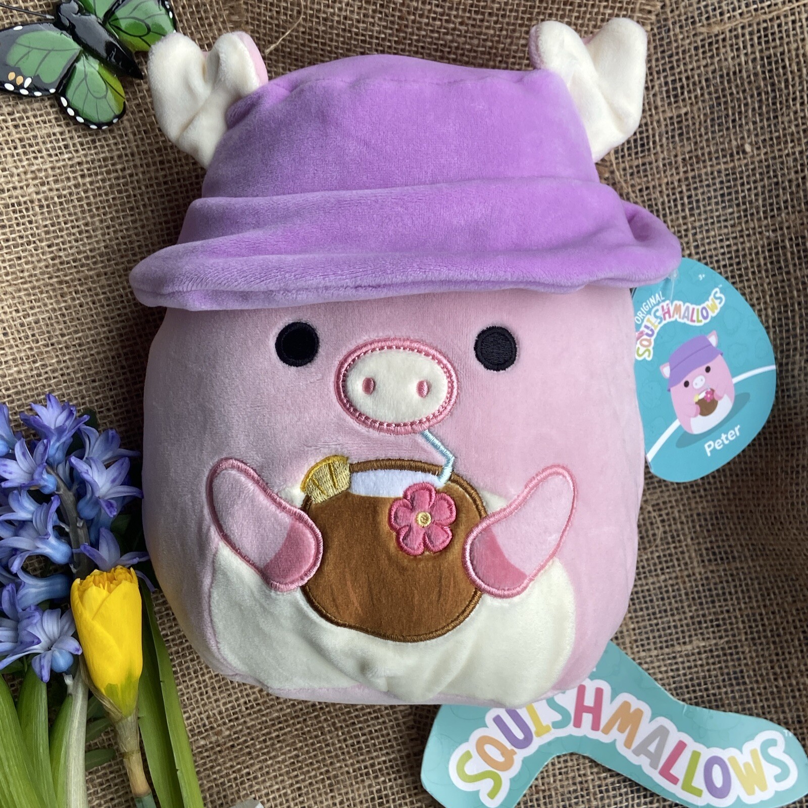 BRAND NEW +Tags Original Squishmallows Peter the Pig 7.5” with Hat ...