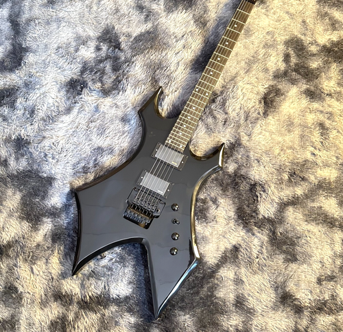 Black 6-String Warlock Extreme Electric Guitar HH Pickups Black Parts ...