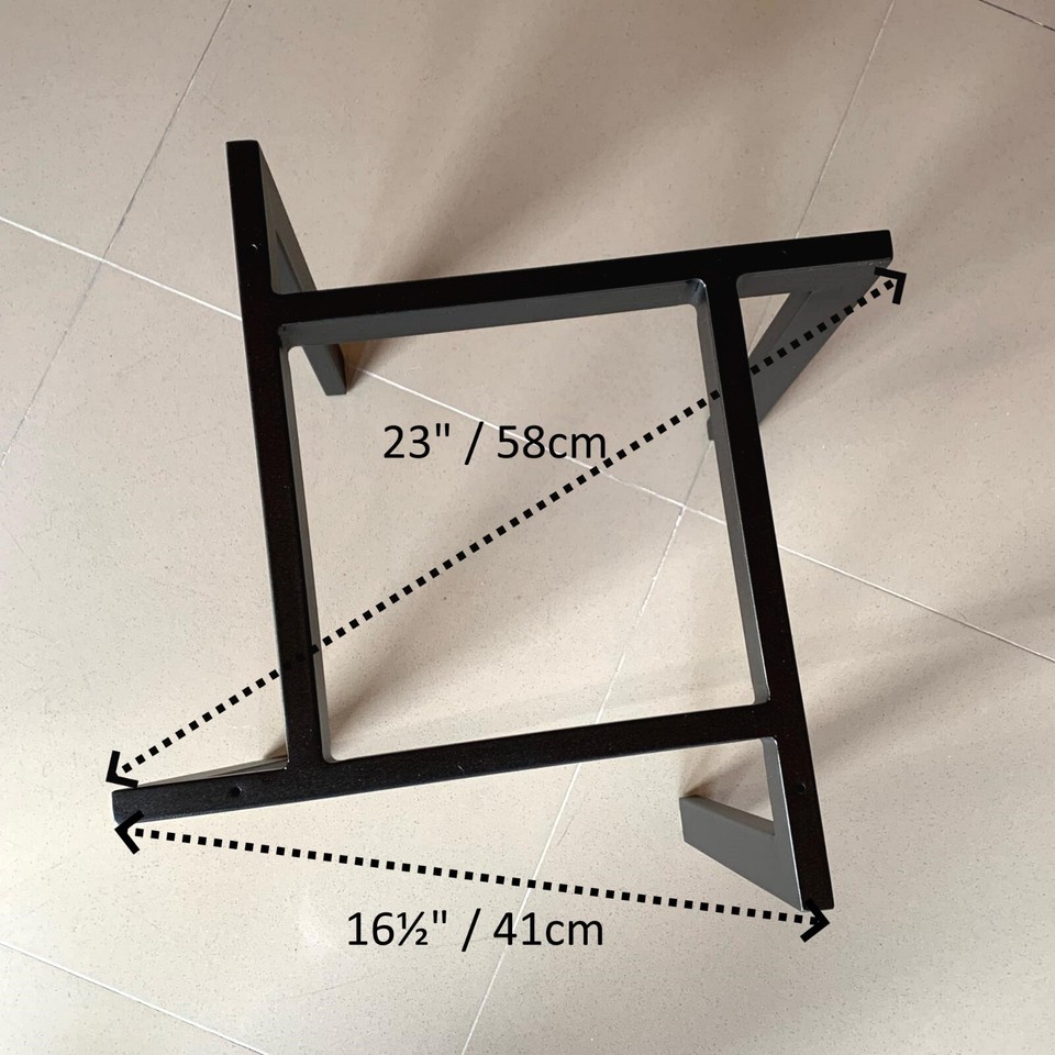 Unique Coffee Table Base for ROUND table top Full Frame Metal Powder ...