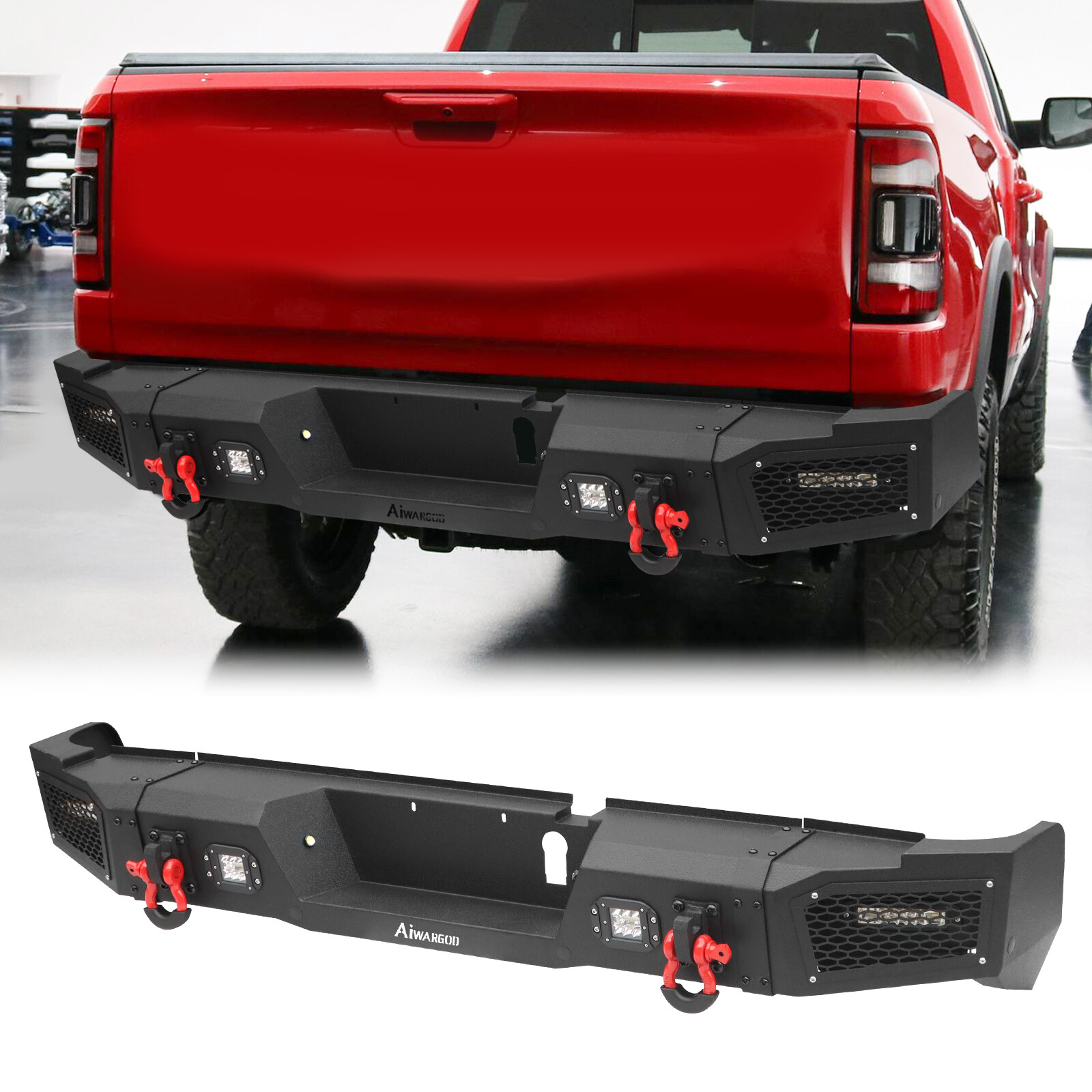 Black Steel Front Rear Bumpers fits 2019 2020 2021 2022 Dodge Ram 2500/ ...