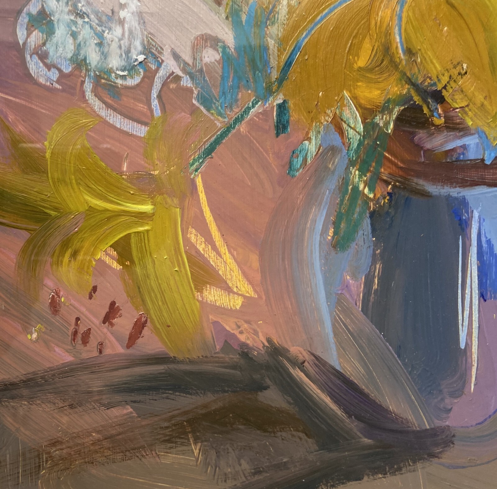 IRENE LESLEY HOPE MAIN b1959 large original signed oil painting Flowers ...