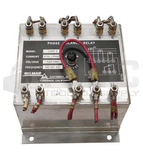 WILMAR ELECTRONICS 1300X PHASE BALANCE RELAY 0-5A 3PH 120VAC 50/60HZ ...