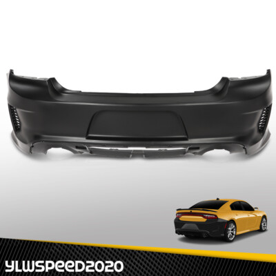 Fit For 2015-2023 Dodge Charger w/ Side Vents Rear Bumper Cover Fascia ...