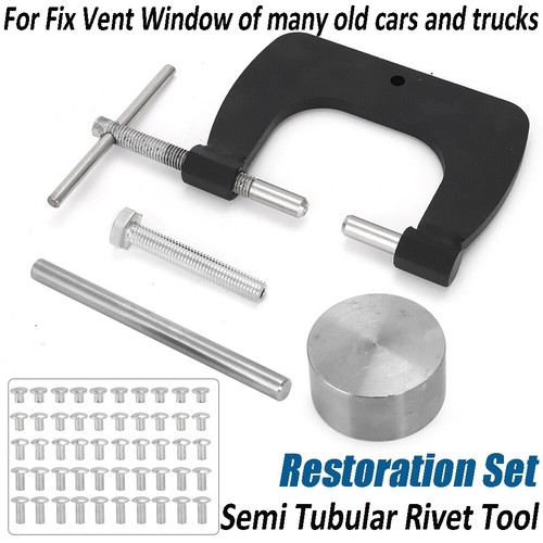 Semi Tubular Rivet Tool Restoration Set For Fix Vent Window of Old Cars ...