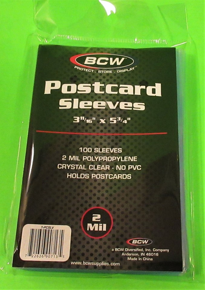 500 U.S. POSTCARD POLY SLEEVES, CRYSTAL CLEAR, NO PVC, ARCHIVAL SAFE ...