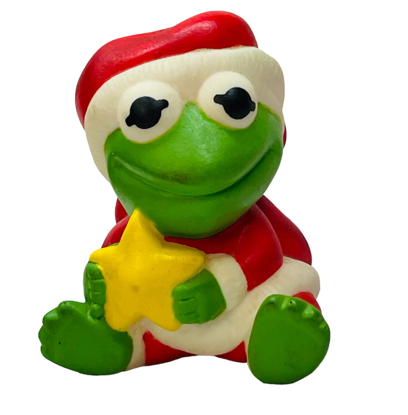 KERMIT FROG SANTA SUIT MUPPET RARE VTG SESAME STREET CHRISTMAS 1989 ...
