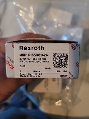 Rexroth B. Runner Block R165381424 NEW IN BOX FREE SHIPPING | eBay