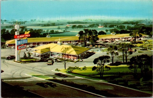 Terre Haute Indiana IN Albert Pick Motel Aerial View 4801 Dixie Bee Rd Postcard | eBay