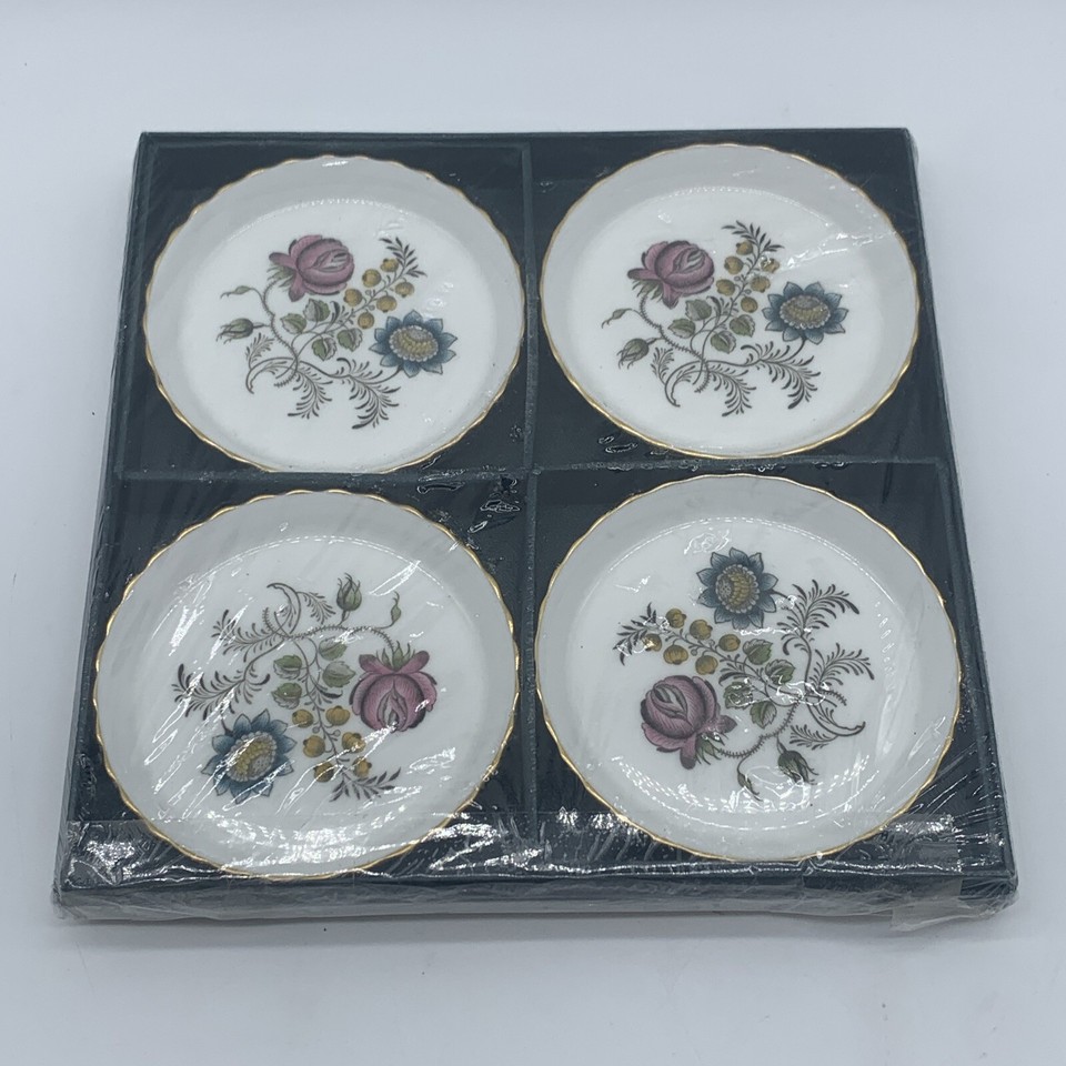Vintage MINTON English Bone China AVIGNON PATTERN Coaster Set NOS ...