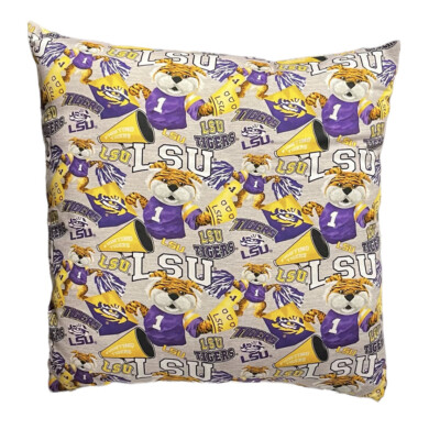Handmade 16 X 16 Accent Throw Pillow~LSU~Football | eBay
