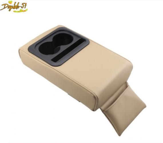 Car PU Leather Center Console Armrest Pillow Soft Cushion Pad Cup ...