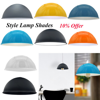 Vintage Lamp Shades industrial Retro Pendant Ceiling Easy Fit Metal ...