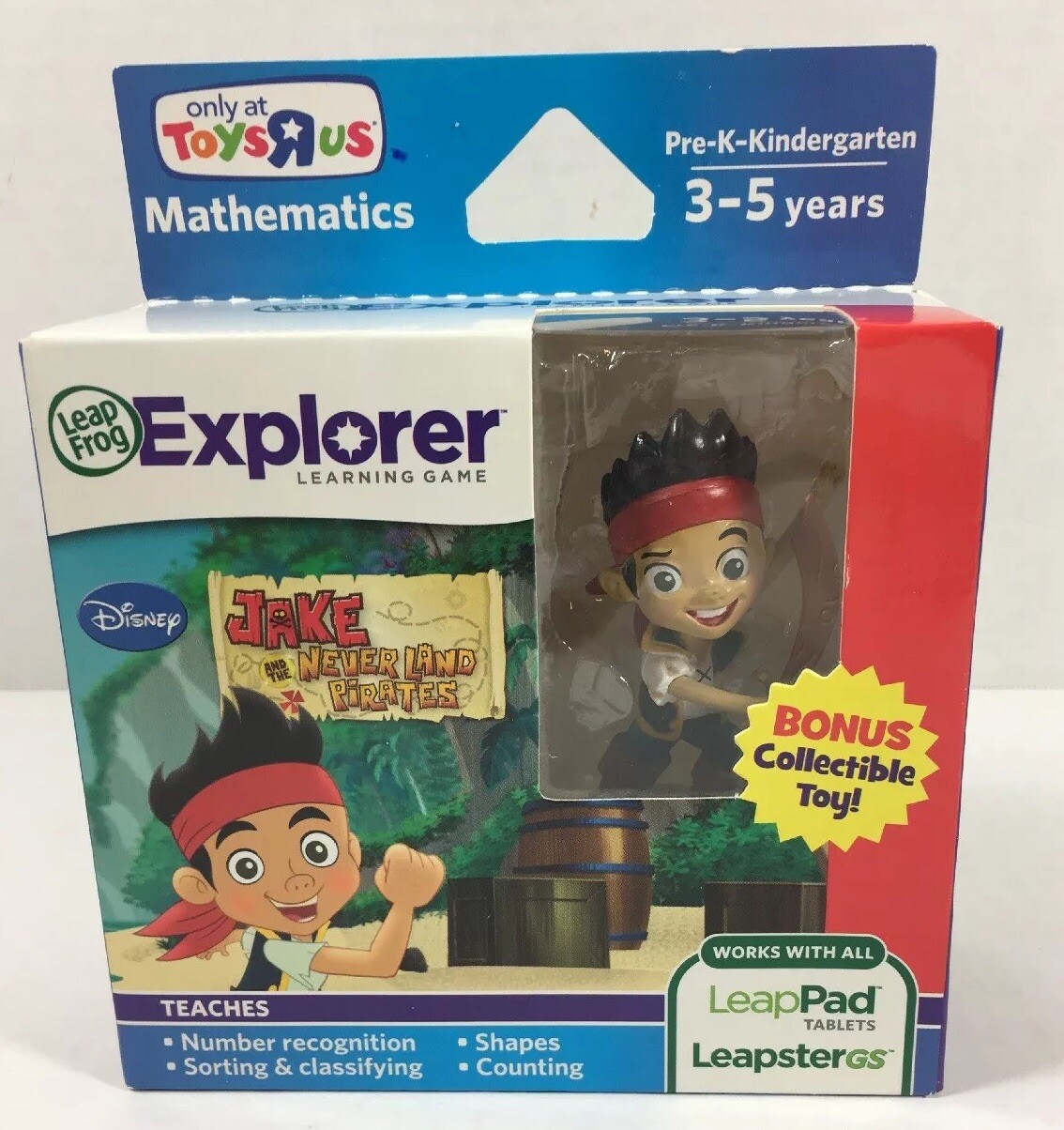 NEW LeapFrog Leapster Explorer Jake/Neverland Pirates Math Cartridge ...