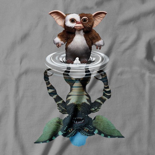 Gizmo Water Reflection Gremlins T-Shirt 90s cult Movie mogwai | eBay