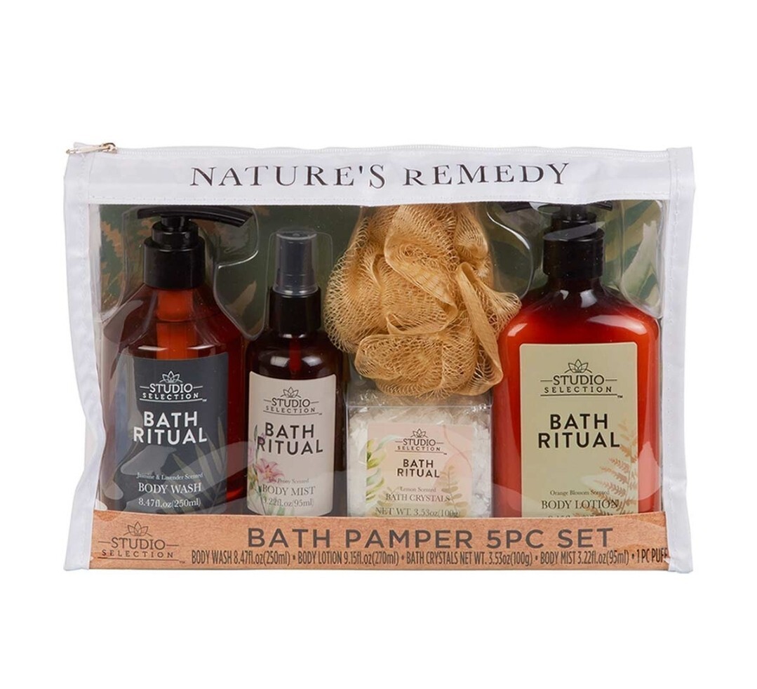 Studio Selection, Nature's Remedy Bath Pamper 5pc.Set Bath Ritual. New ...