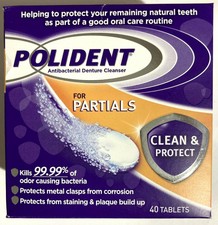 Polident Partials Denture Cleaner - 40 Tablets for sale online | eBay
