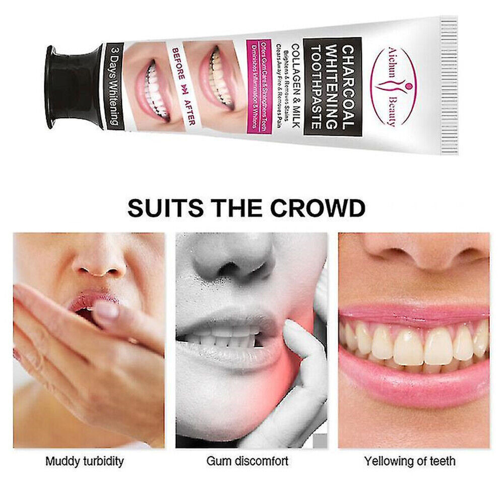 Toothpaste Black Bamboo Charcoal Mint Teeth Whitening Teeth Paint ...