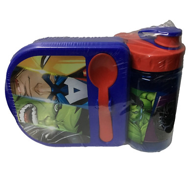 Marvel Avengers Kids Sandwich/Food Container & Water Bottle Set by ...