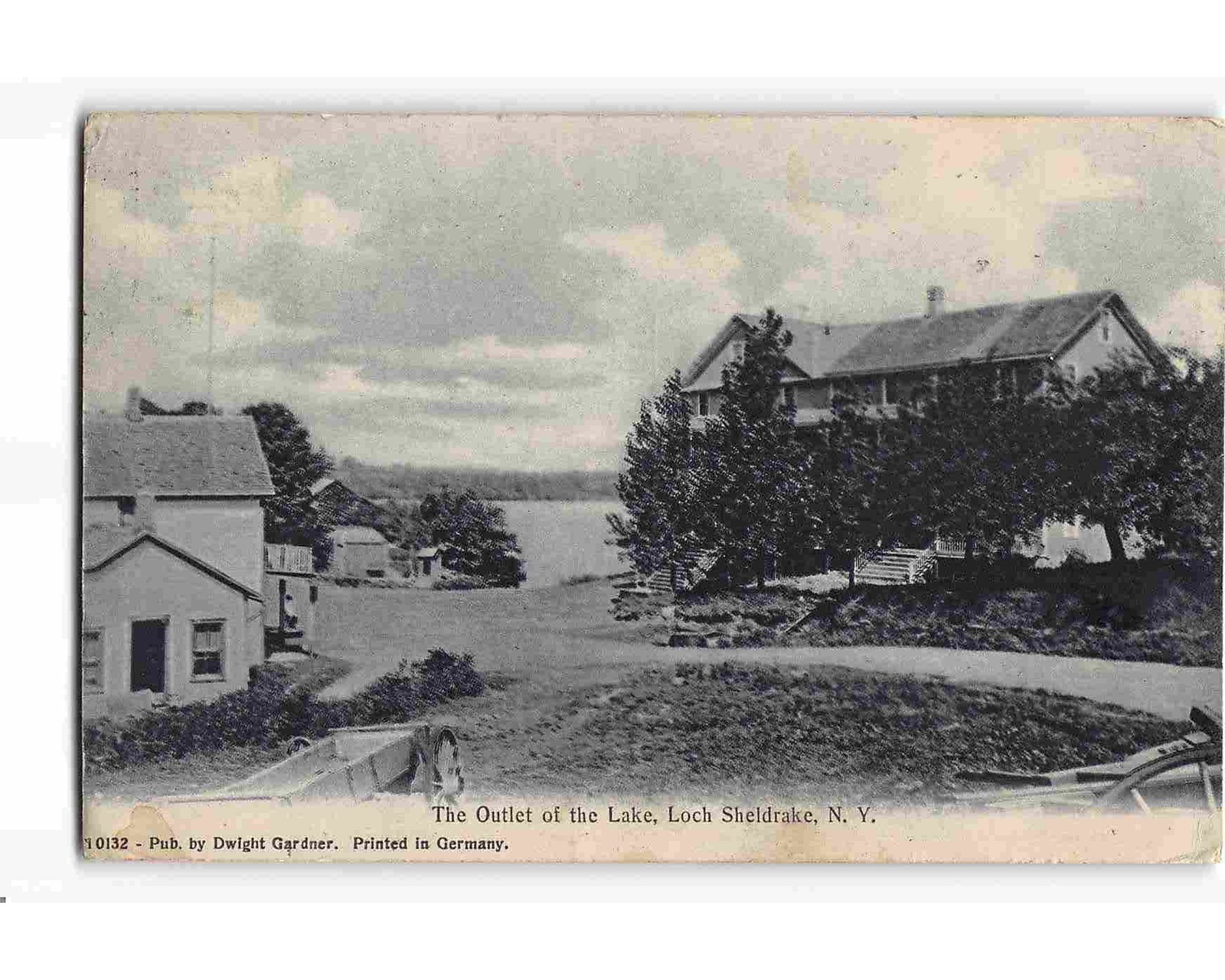 ST1857: VIEW AT LAKE OUTLET LOCH SHELDRAKE NY (phototype postcard 1910 ...