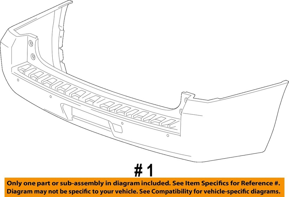 GM OEM 15-16 Escalade ESV Rear Bumper Bumper Components-Bumper Cover ...