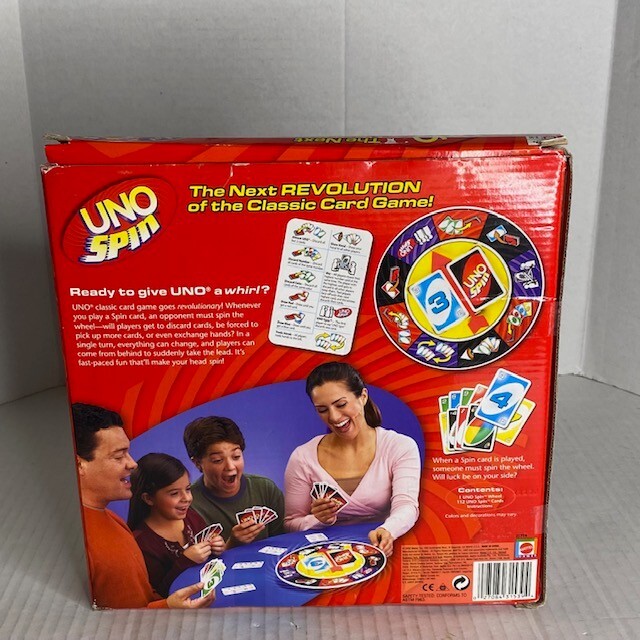 UNO SPIN Card Game - By Mattel 2005 95% Complete READ DESC ...