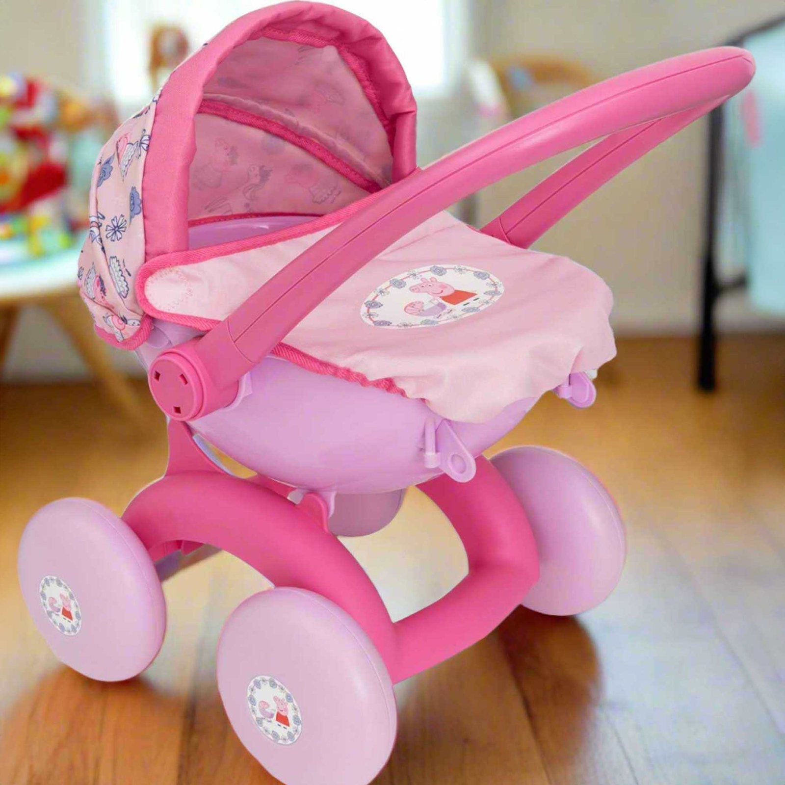 Peppa Pig 4 in 1 My First Dolls Pram Pink | Kids Toy Stroller Pushchair ...