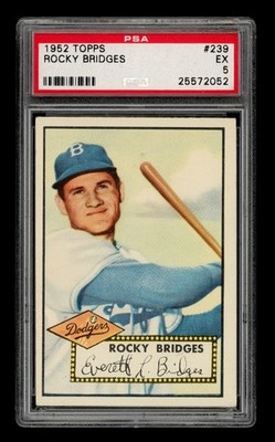 1952 Topps Set-Break #239 Rocky Bridges PSA 5 EX | eBay