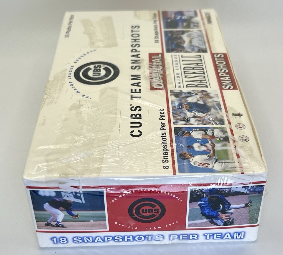 SEALED - 1998 Pinnacle Chicago Cubs Official Team Snapshots Box - 25 ...