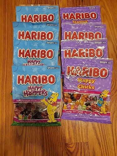 x8 Haribo Easter Lot Happy Hoppers Chicks 4oz Bags BB 10/2022 Gummi ...