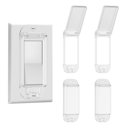 (Clear,4 Pack) Light Switch Cover Guard,Light Switch Plate,ChildProof ...