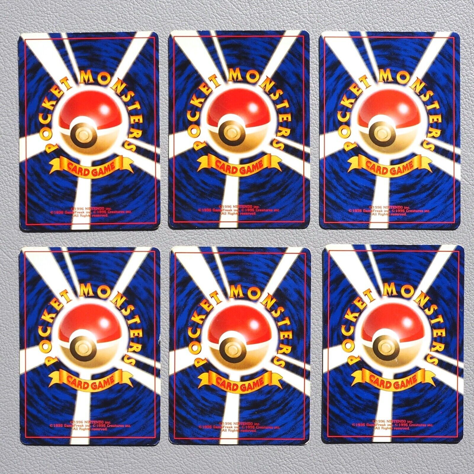 Pokemon Card Trainer 6 Set Monster Ball Old Back Initial 1996 Japanisch ...