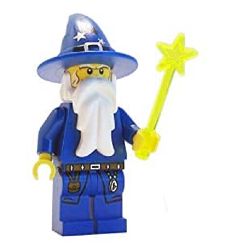 C108 Lego Kingdoms Blue Wizard Minifigure with Wand from 7952 NEW | eBay
