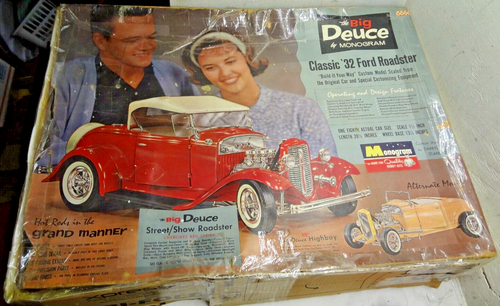 1960's MONOGRAM THE BIG DEUCE CLASSIC '32 FORD ROADSTER Model Kit 1/8 ...