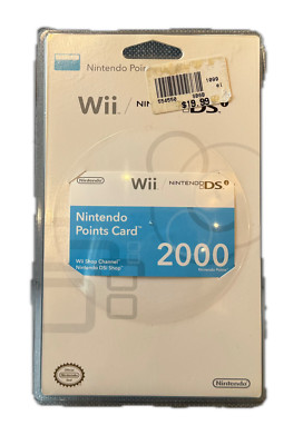 NINTENDO Wii 2000 POINTS CARD COLLECTORS PIECE NEW SEALED | eBay
