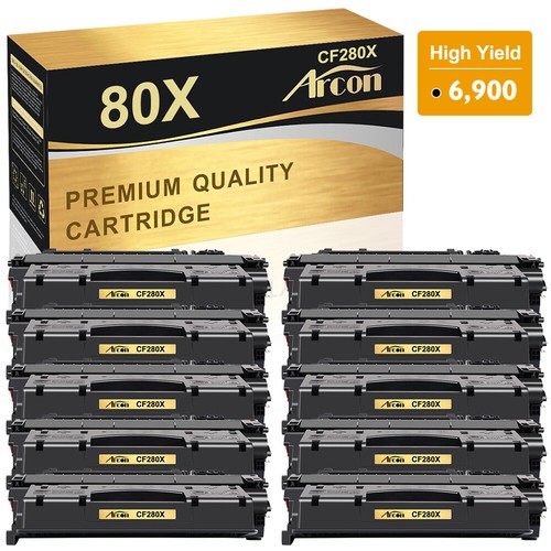 10 Pack Toner Compatible With HP CF280X 80X LaserJet Pro 400 M425dn ...
