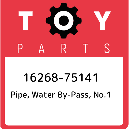16268-75141 Toyota Pipe, water by-pass, no.1 1626875141, New Genuine ...