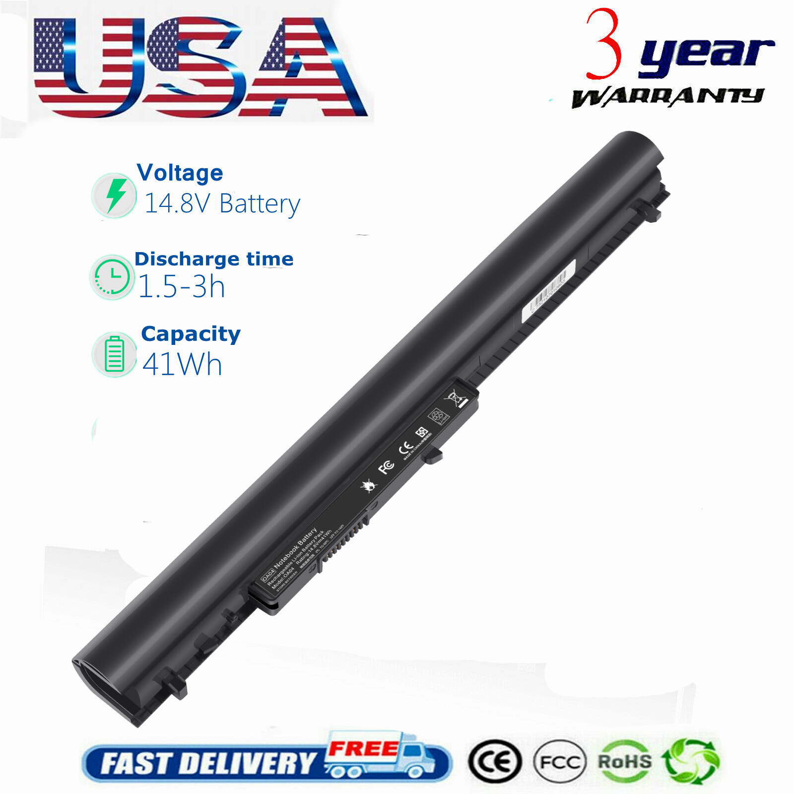 746641-001 Battery For HP OA03 OA04 740715-001 746458-421 746458-121 ...