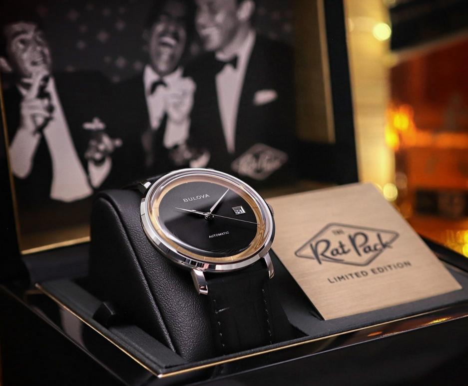 Bulova 96B406 Frank Sinatra Automatic Rat Pack Limited Black Dial Men's ...