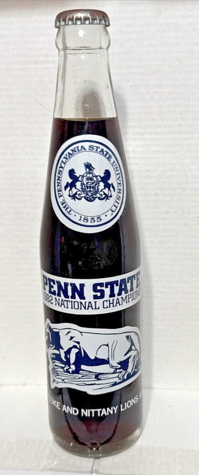 Vintage Penn State 1982 National Championship Commemorative Coke Bottle ...