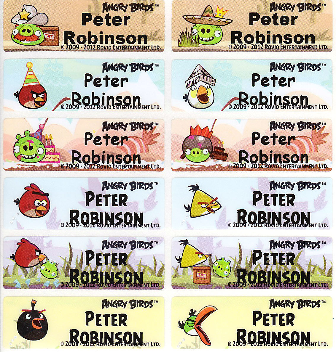 Angry Birds Characters Names