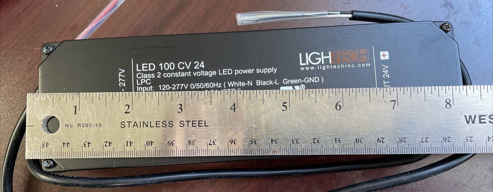 Lightech LED-100 light Transformer 120-277 input 24VDC output ...